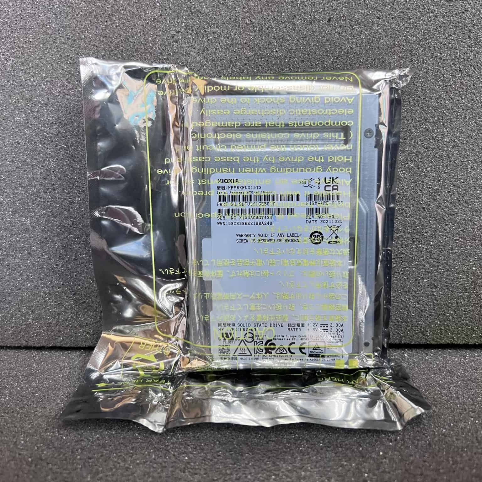 Kioxia PM6-R 15.36TB SSD 2.5" SAS (KPM6XRUG15T3) - LESHOP.HK