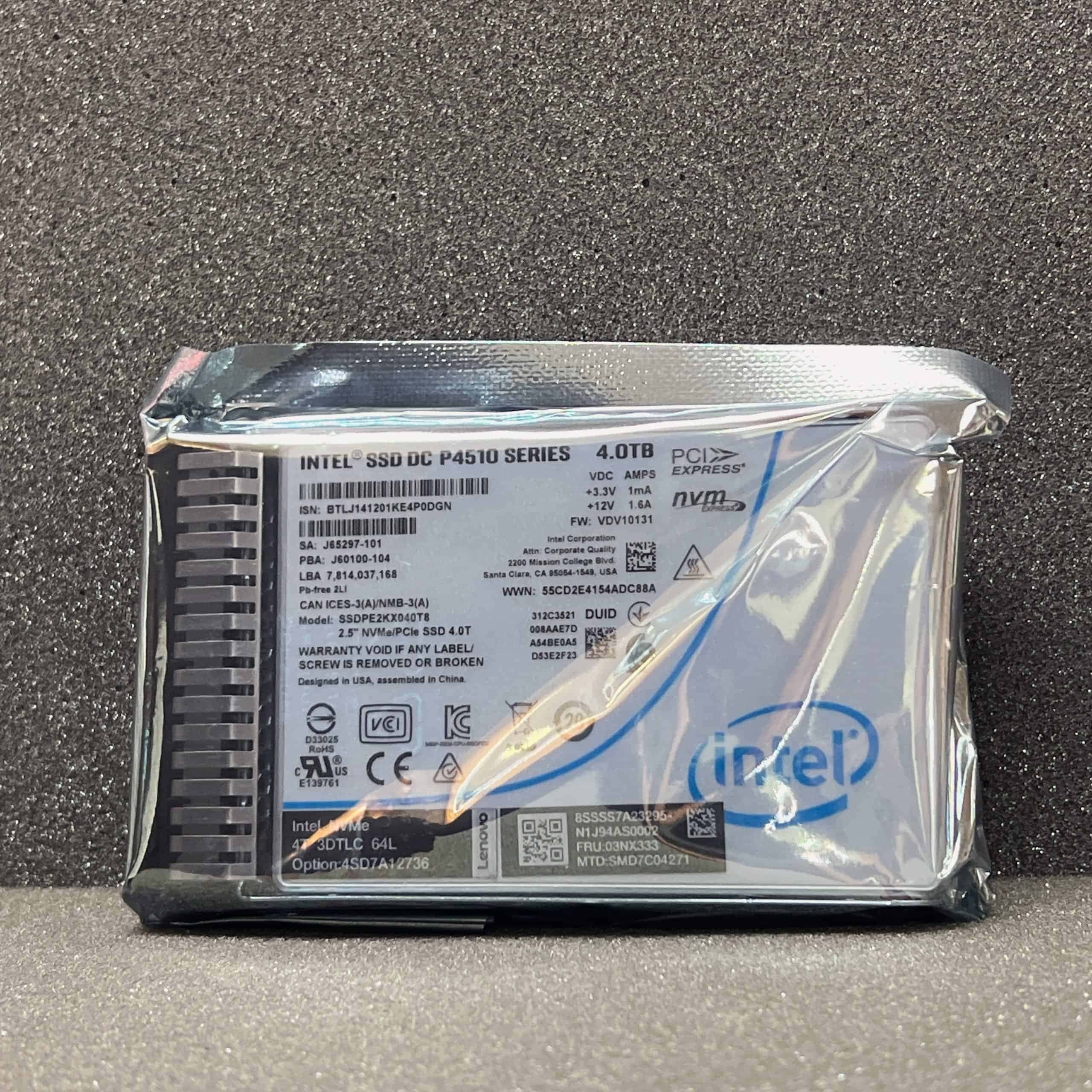 Intel DC P4510 4.0TB SSD 2.5″ U.2 PCIe NVMe - Lenovo Version ...