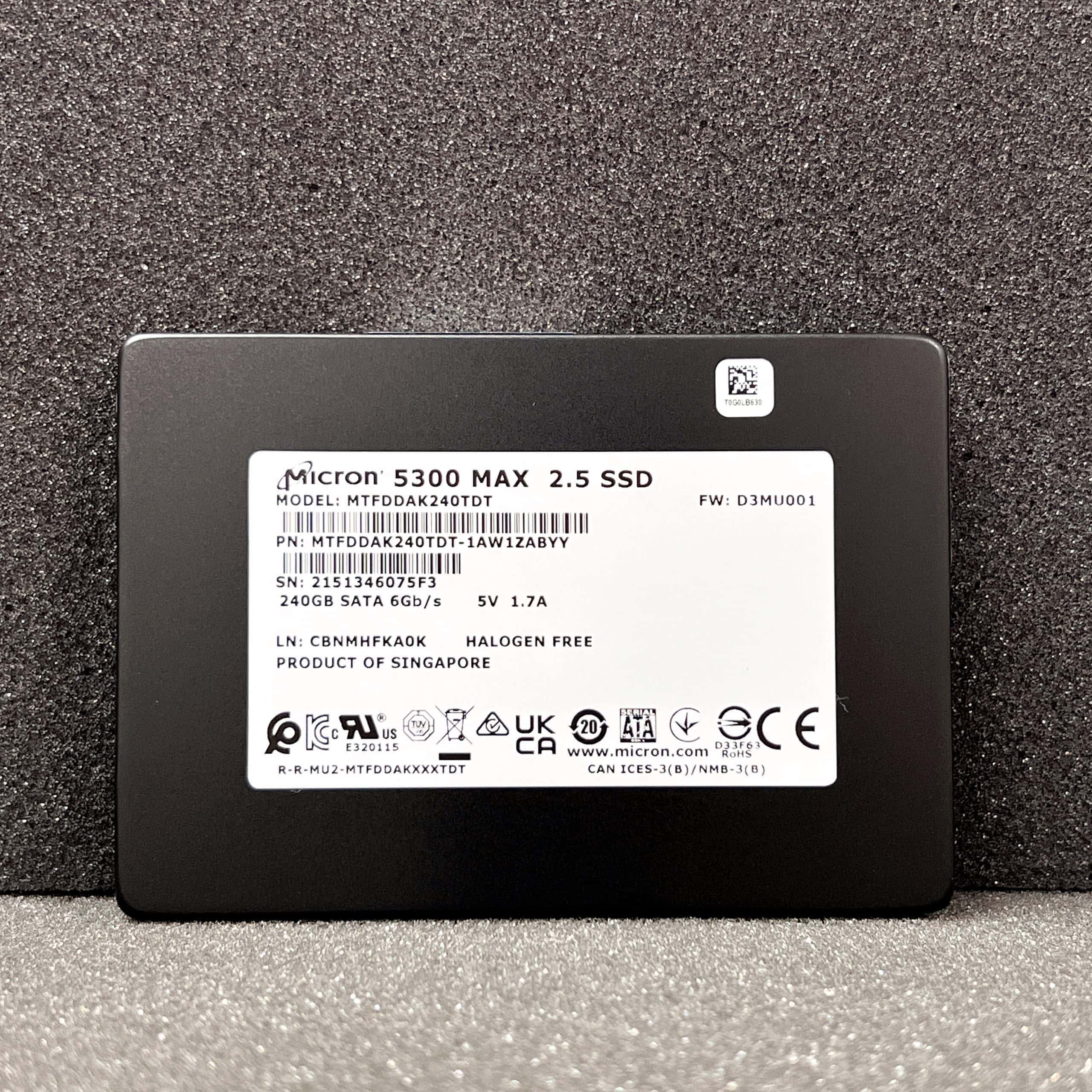 Micron 5300 MAX 240GB SSD 2.5″ SATA (MTFDDAK240TDT-1AW1ZABYY) - LeShop.HK