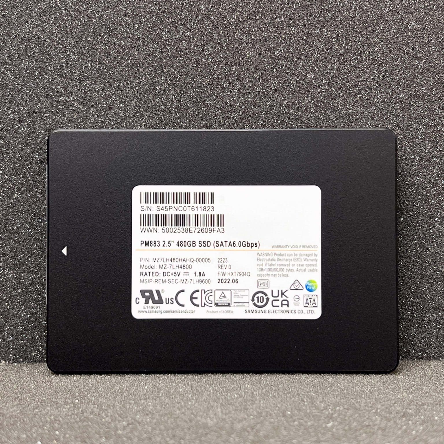 Samsung PM883 480GB SSD 2.5″ SATA (MZ7LH480HAHQ-00005) - LeShop.HK