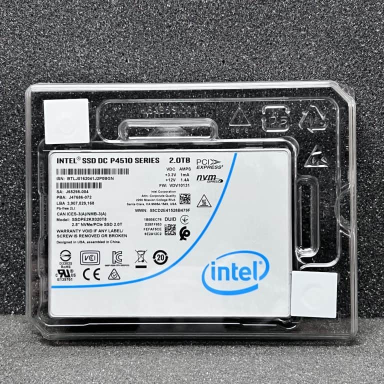 Intel DC P4510 2.0TB SSD 2.5″ U.2 PCIe NVMe (SSDPE2KX020T8) - LeShop.HK